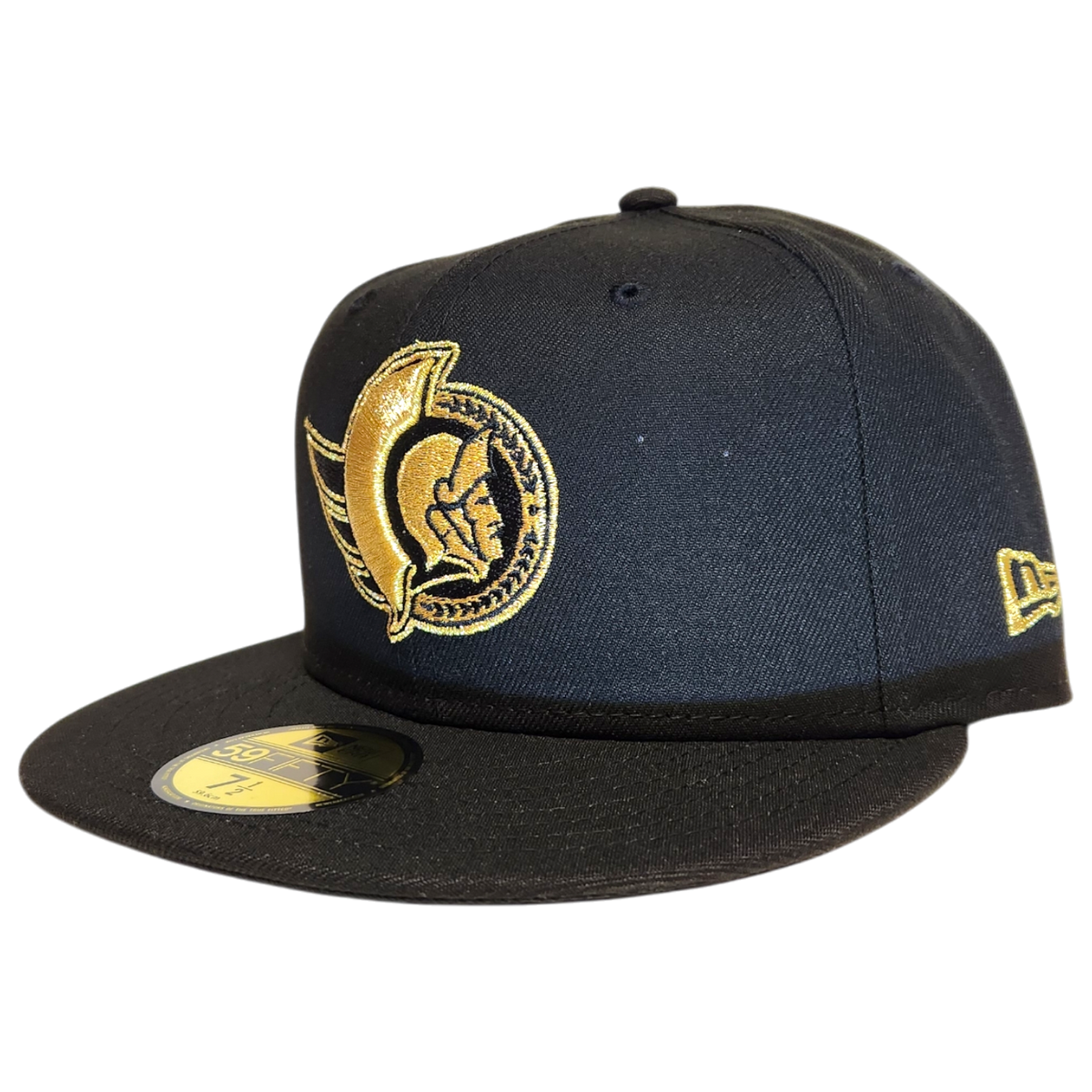 Ottawa Senators NHL 59FIFTY Side Patch Black Metallic Gold – More Than ...
