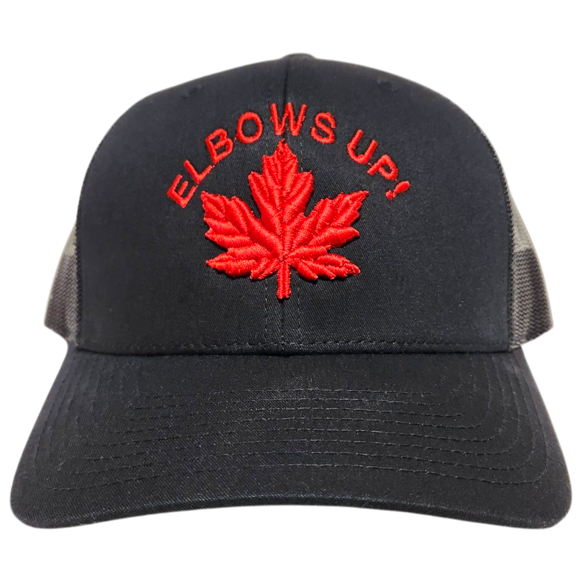 Elbows Up! Canada Trucker Black – More Than Just Caps Clubhouse