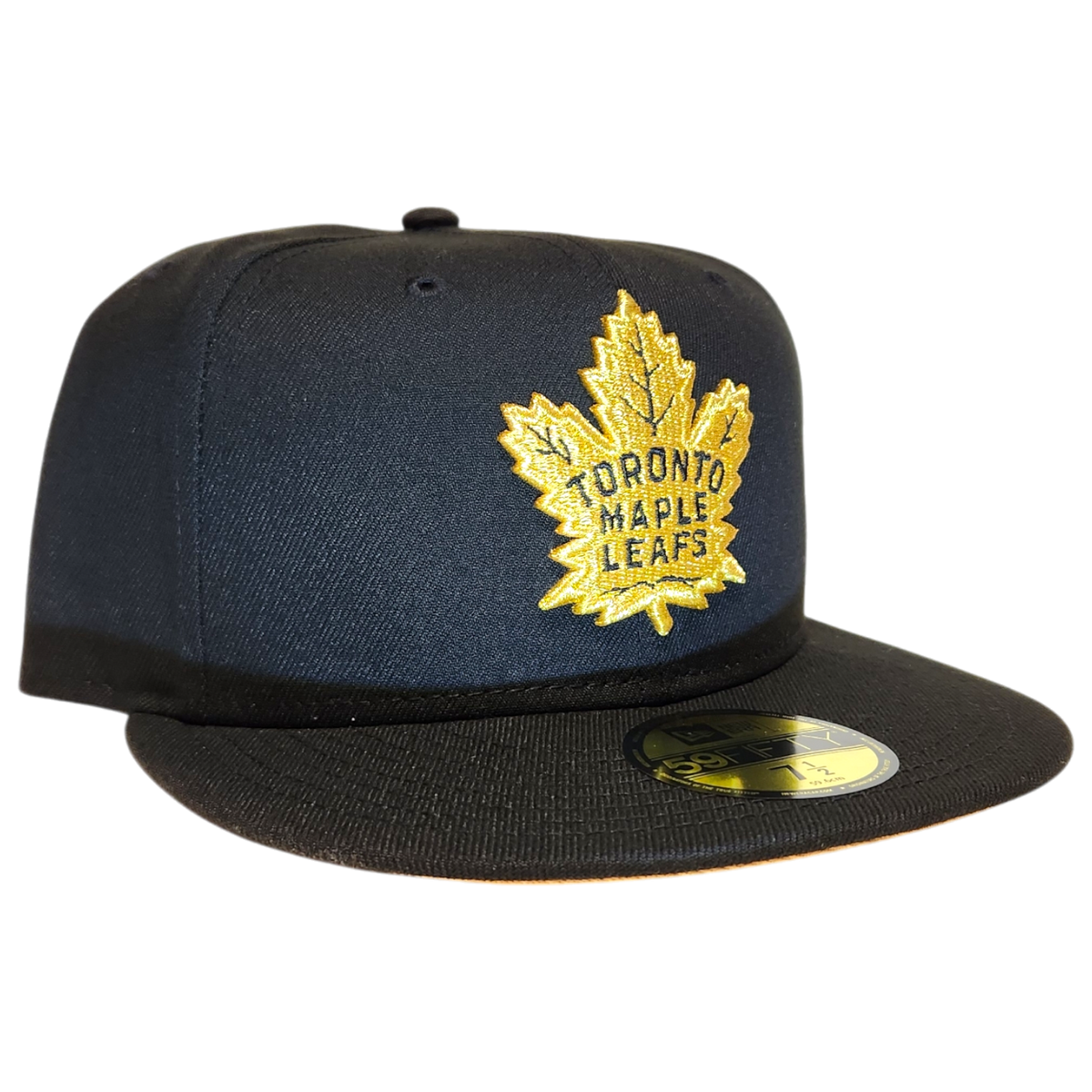 Toronto Maple Leafs NHL 59FIFTY CUSTOM Black Metallic Gold – More Than ...