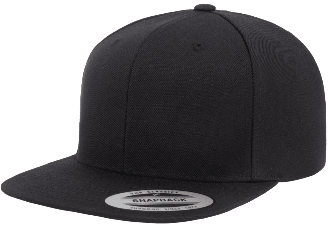 blank black snapback