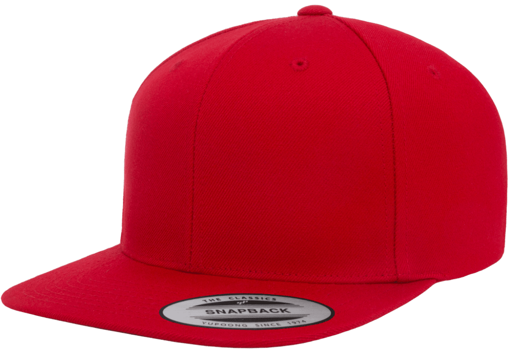 red blank snapback