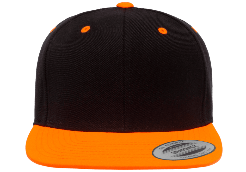 Classics Blank Snapback Cap Black/Neon Orange – More Than Just Caps ...