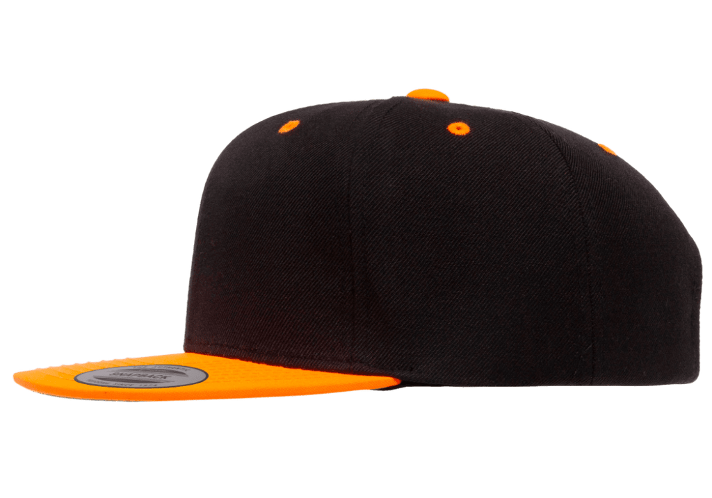 Classics Blank Snapback Cap Black/Neon Orange – More Than Just Caps ...